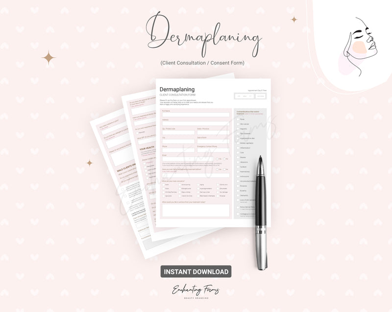 Dermaplaning Consultation & Consent Forms Bundle – EnchantingForms