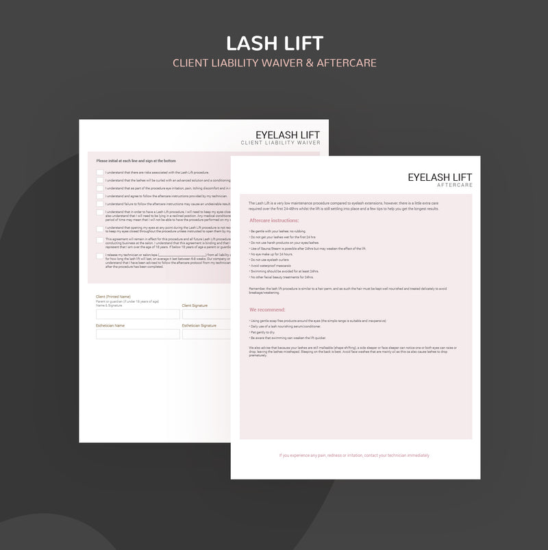 Lash Lift Consultation & Consent Forms Bundle – EnchantingForms