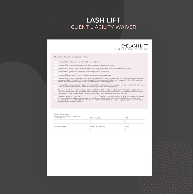 Lash Lift Consultation & Consent Forms Bundle – EnchantingForms